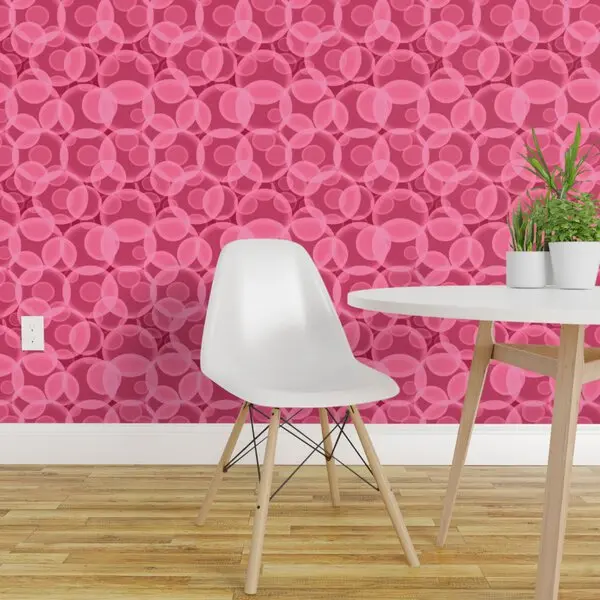 Spoonflower Bubbles Novelty Circle Spot Blender Tonal Custom Pre-pasted Wallpaper