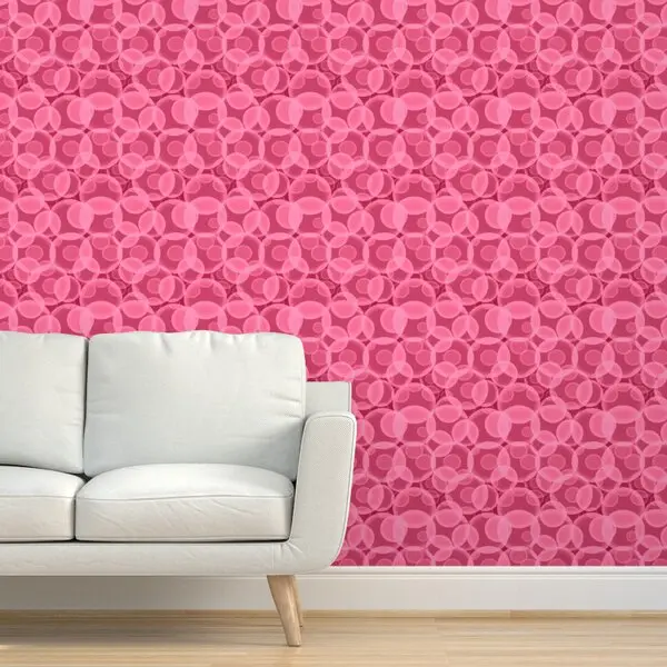 Spoonflower Bubbles Novelty Circle Spot Blender Tonal Custom Pre-pasted Wallpaper