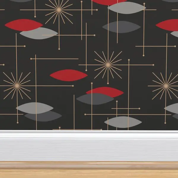Spoonflower Orbs Large 100% Natural Sisal Grasscloth Wallcovering