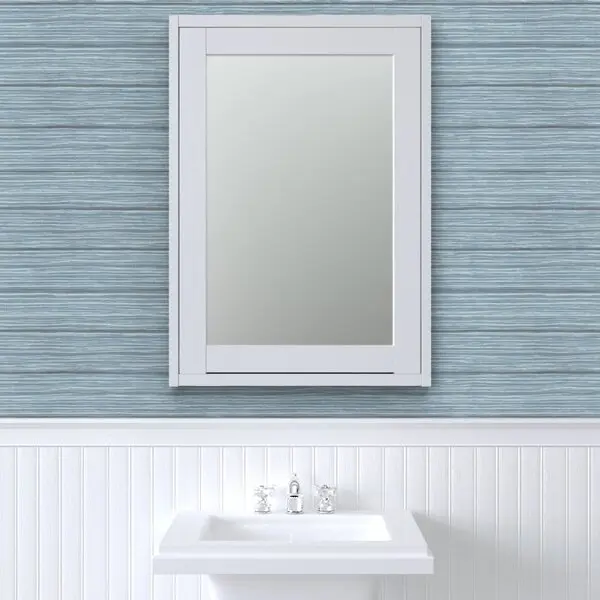 Spoonflower Wood Grain Beach House Provincial Coastal Custom Pre-pasted Wallpaper