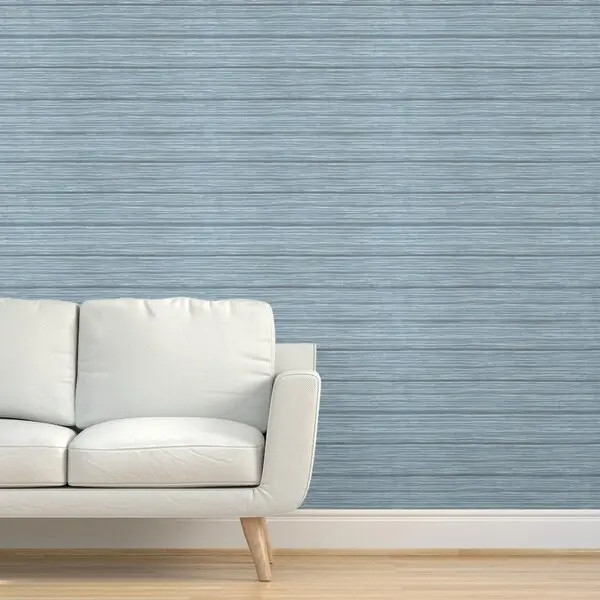 Spoonflower Wood Grain Beach House Provincial Coastal Custom Pre-pasted Wallpaper