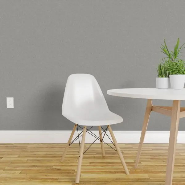 Spoonflower Solid Modern Custom Removable Wallpaper - Gray