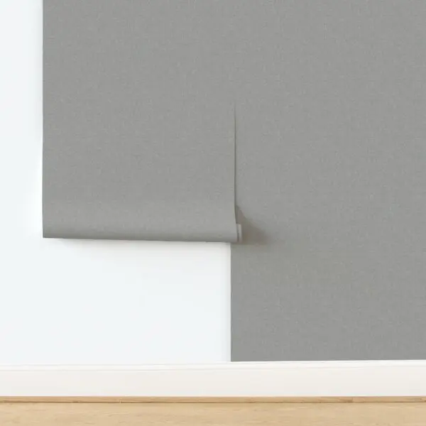 Spoonflower Solid Modern Custom Removable Wallpaper - Gray