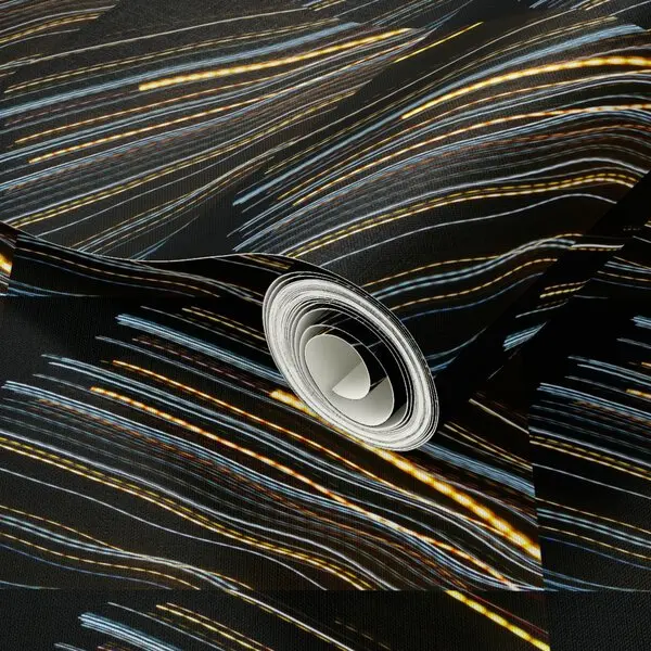 Spoonflower Ethnic Tribal Lozenge Lights Custom Pre-pasted Wallpaper - Gray,brown,blue