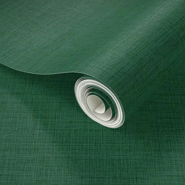 Spoonflower Forest Pine Coordinate Solid Texture Custom Pre-pasted Wallpaper - Green