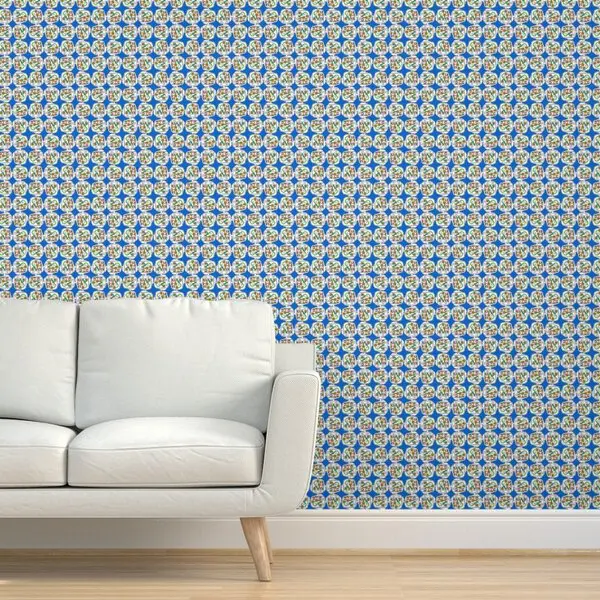 Spoonflower Power Technology Electricity Electrical Custom Pre-pasted Wallpaper