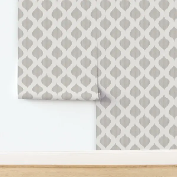 Spoonflower Ikat Warm Polka Dots Boho Shabby Chic Custom Removable Wallpaper