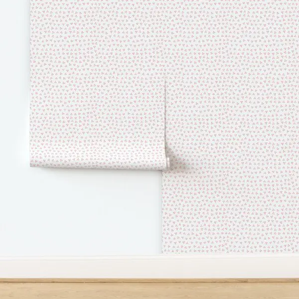 Spoonflower Pink Dots Dotted And Custom Pre-pasted Wallpaper