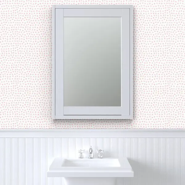 Spoonflower Pink Dots Dotted And Custom Pre-pasted Wallpaper