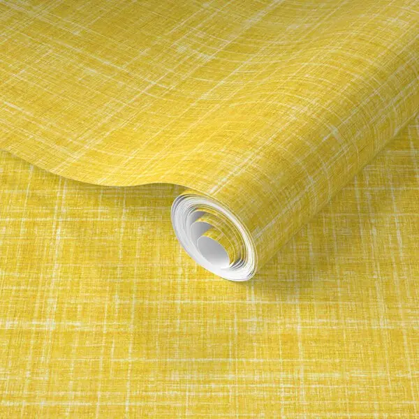 Spoonflower Lemon Sunshine Joan Traditional Wallpaper - Yellow