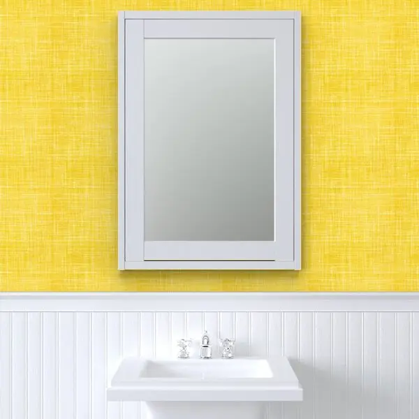 Spoonflower Lemon Sunshine Joan Traditional Wallpaper - Yellow
