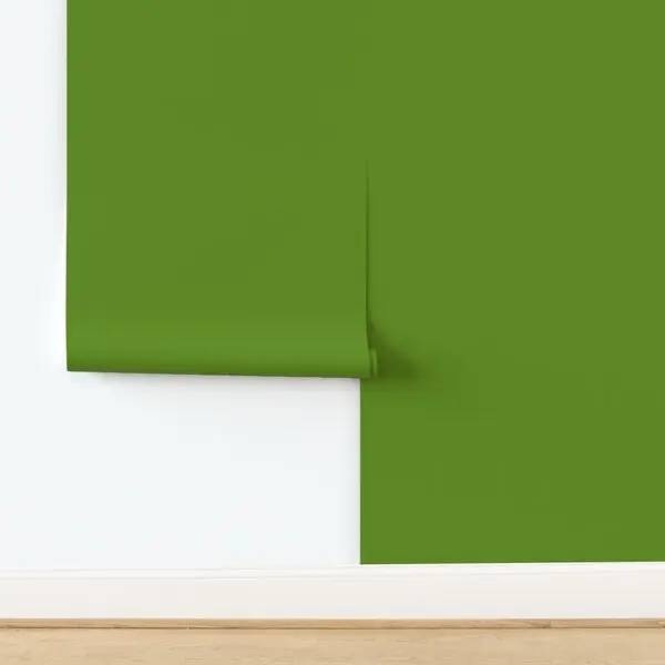 Spoonflower Solid Grass Peridot Leaf Traditional Wallpaper