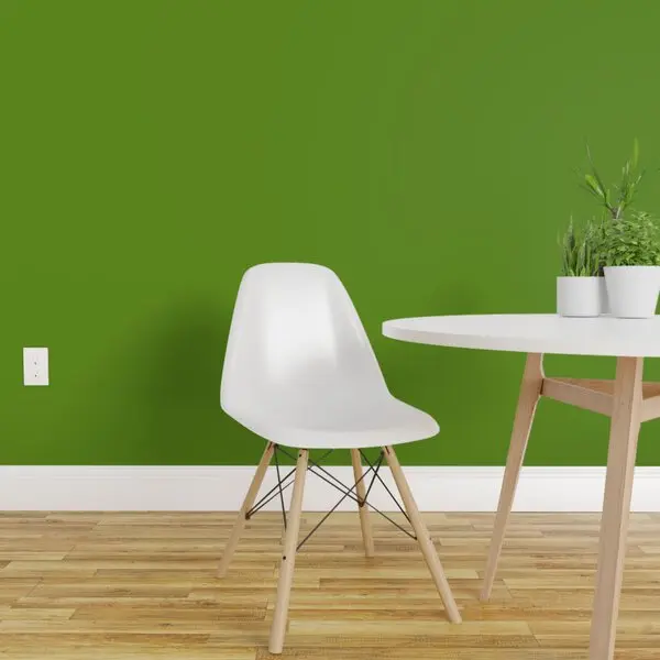 Spoonflower Solid Grass Peridot Leaf Traditional Wallpaper