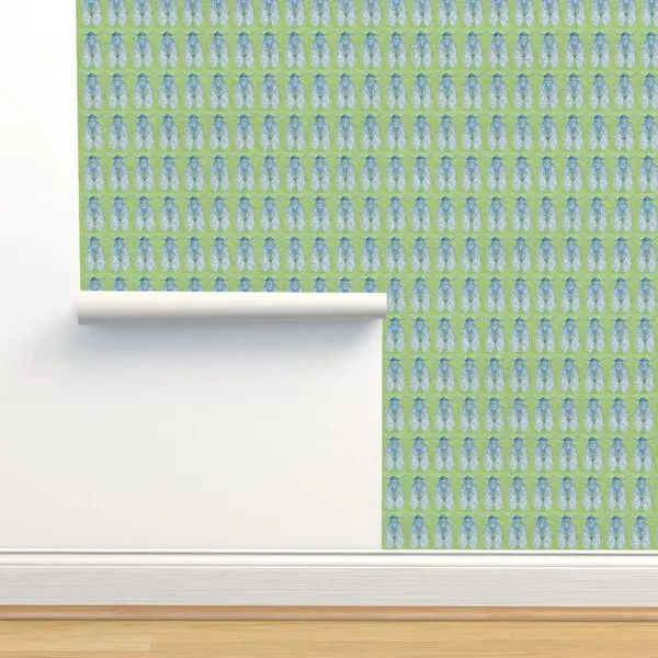 Spoonflower Cicada 100% Natural Sisal Grasscloth Wallcovering