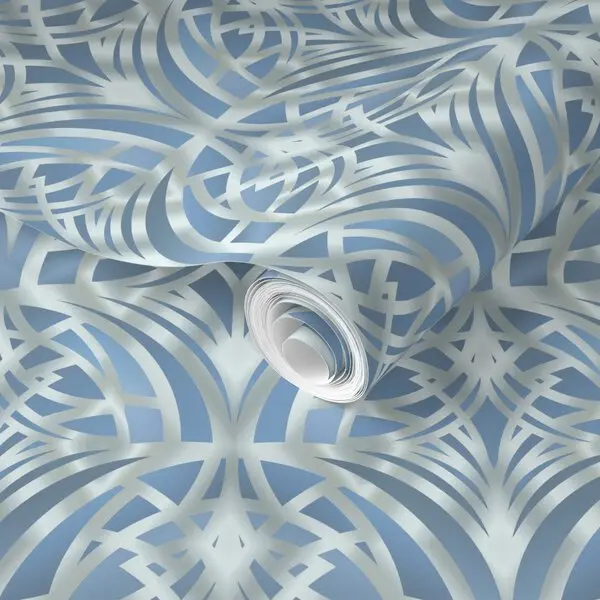 Spoonflower Art Deco Scales Geometric Pattern 1930 Style And Traditional Wallpaper