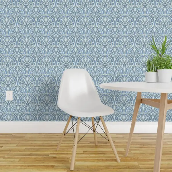 Spoonflower Art Deco Scales Geometric Pattern 1930 Style And Traditional Wallpaper