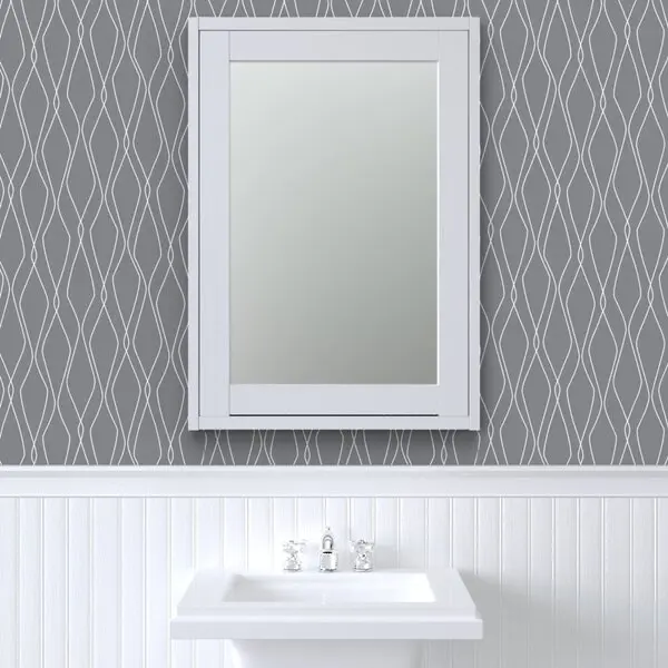 Spoonflower Vintage Grey Modern Geometric Abstract Traditional Wallpaper