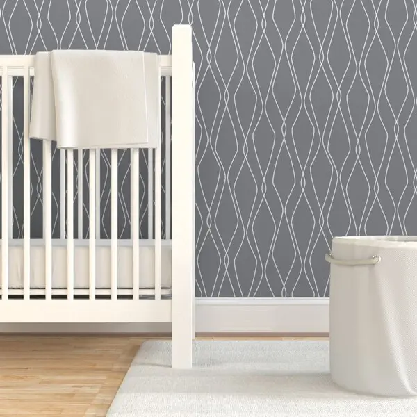 Spoonflower Vintage Grey Modern Geometric Abstract Traditional Wallpaper