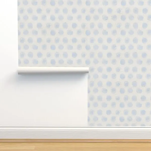 Spoonflower Ikat Dots Soft 100% Natural Sisal Grasscloth Wallcovering