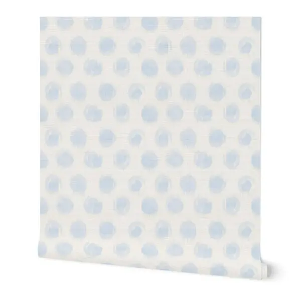 Spoonflower Ikat Dots Soft 100% Natural Sisal Grasscloth Wallcovering