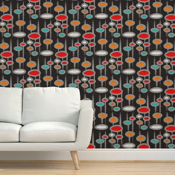 Spoonflower Outer Space 100% Natural Sisal Grasscloth Wallcovering