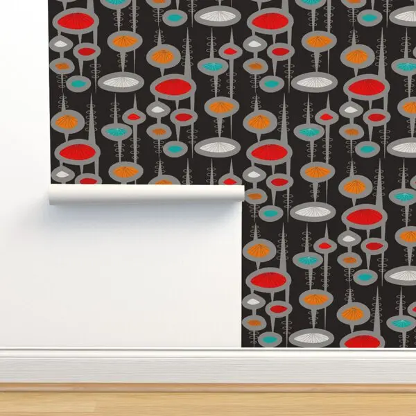Spoonflower Outer Space 100% Natural Sisal Grasscloth Wallcovering