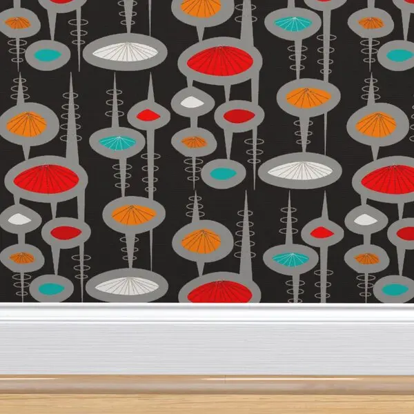 Spoonflower Outer Space 100% Natural Sisal Grasscloth Wallcovering