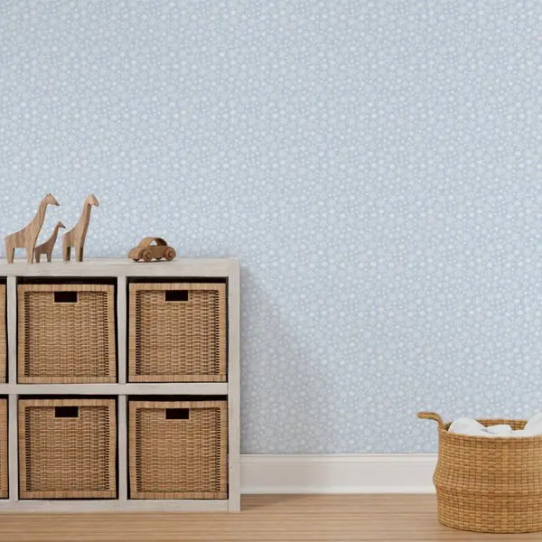 Spoonflower Snowflakes Winter Christmas Scandinavian And Traditional Wallpaper - Blue