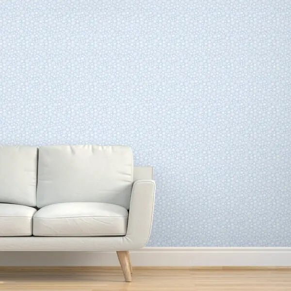 Spoonflower Snowflakes Winter Christmas Scandinavian And Traditional Wallpaper - Blue