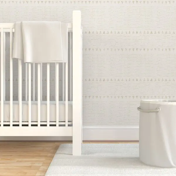 Spoonflower Stripe Modern Dot Light Custom Pre-pasted Wallpaper