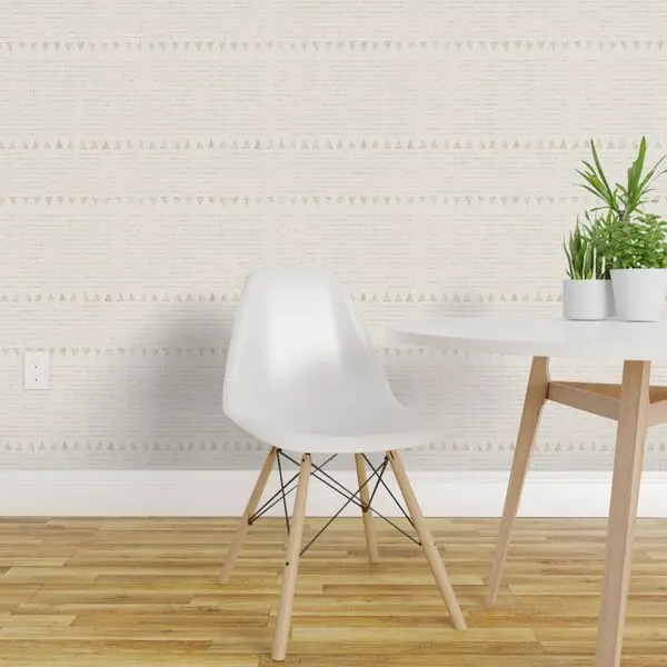 Spoonflower Stripe Modern Dot Light Custom Pre-pasted Wallpaper