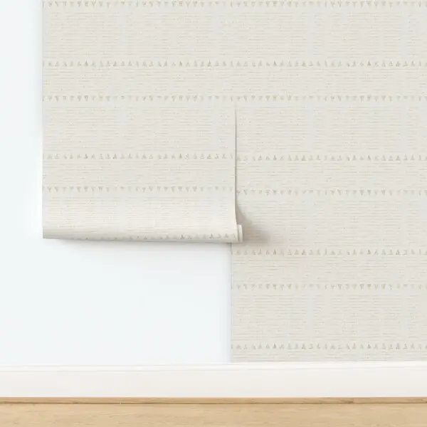 Spoonflower Stripe Modern Dot Light Custom Pre-pasted Wallpaper
