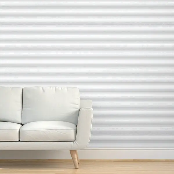 Spoonflower Stripes Light Grey Horizontal D2d3d5 Gray Custom Removable Wallpaper - Gray,white