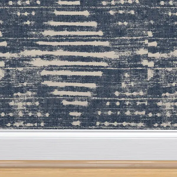 Spoonflower Kufi Large 100% Natural Sisal Grasscloth Wallcovering