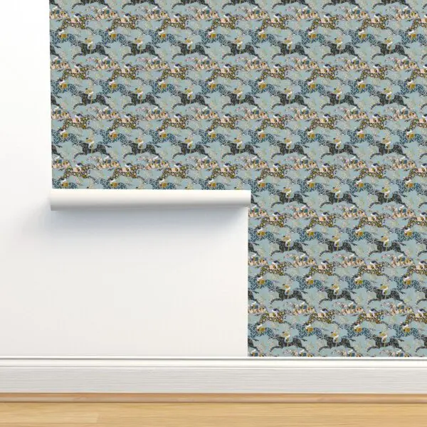 Spoonflower Patchwork Equestrian Light 100% Natural Sisal Grasscloth Wallcovering