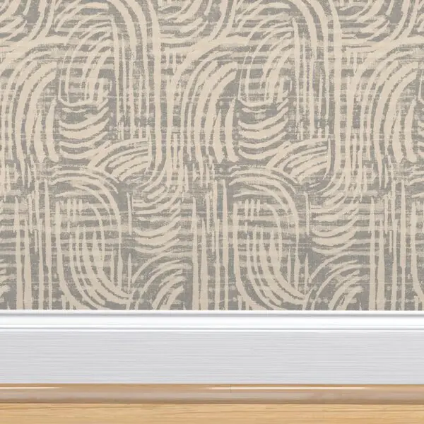 Spoonflower Kiah Grey 100% Natural Sisal Grasscloth Wallcovering