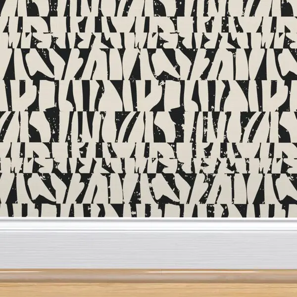 Spoonflower La Ville Modern 100% Natural Sisal Grasscloth Wallcovering