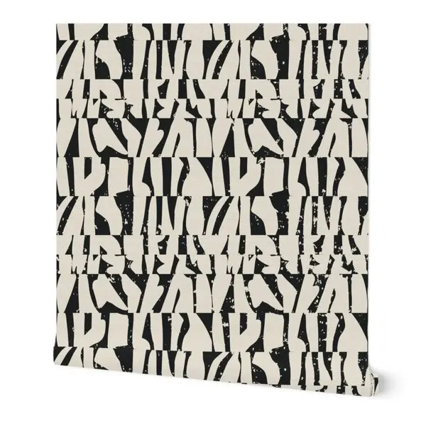 Spoonflower La Ville Modern 100% Natural Sisal Grasscloth Wallcovering