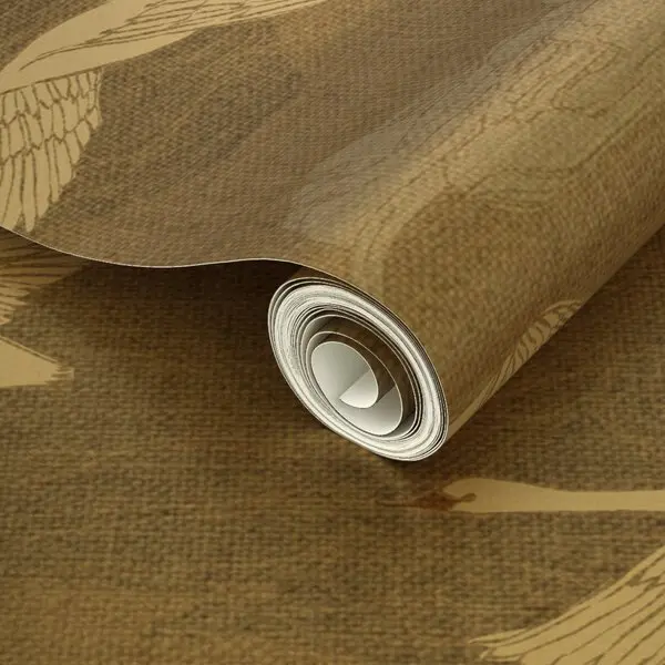 Spoonflower Large Scale Traditional Wallpaper - Brown