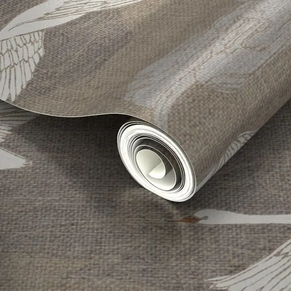Spoonflower Large Scale Custom Pre-pasted Wallpaper - Brown