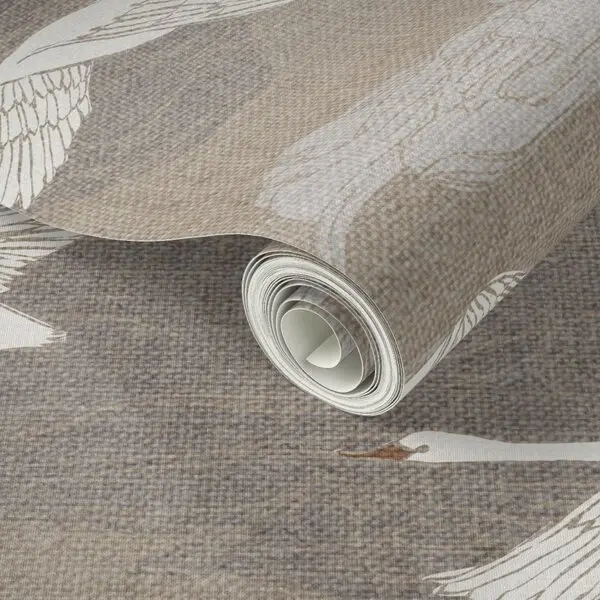 Spoonflower Large Scale Custom Pre-pasted Wallpaper - Brown