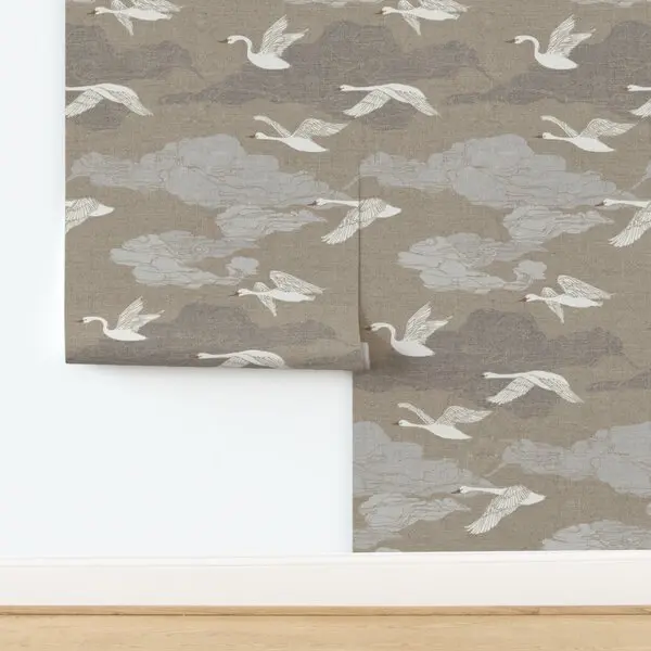 Spoonflower Large Scale Custom Pre-pasted Wallpaper - Brown