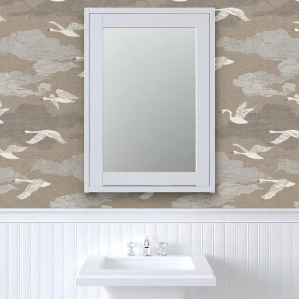 Spoonflower Large Scale Custom Pre-pasted Wallpaper - Brown