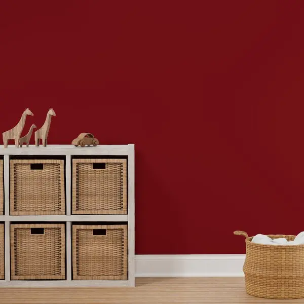 Spoonflower Solid Traditional Wallpaper - Red