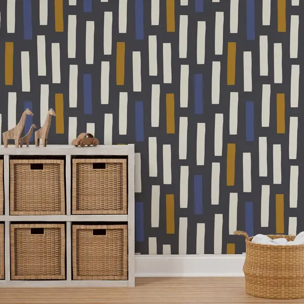 Spoonflower Geometric Scandinavian Graphic Block Squares Custom Removable Wallpaper