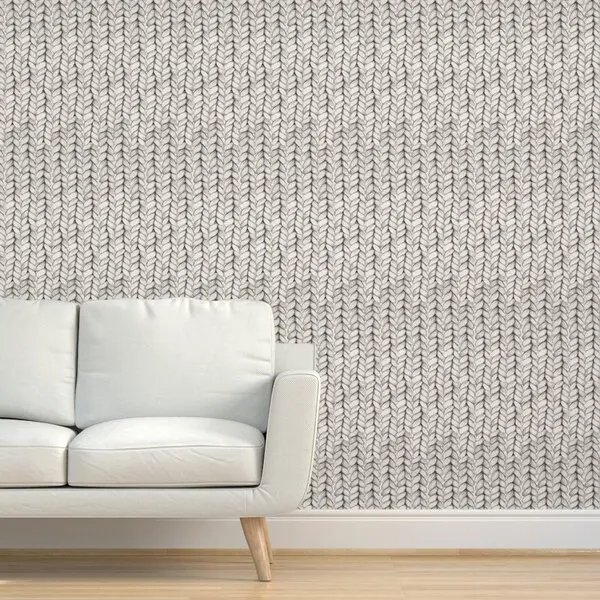 Spoonflower Chunky 100% Natural Sisal Grasscloth Wallcovering