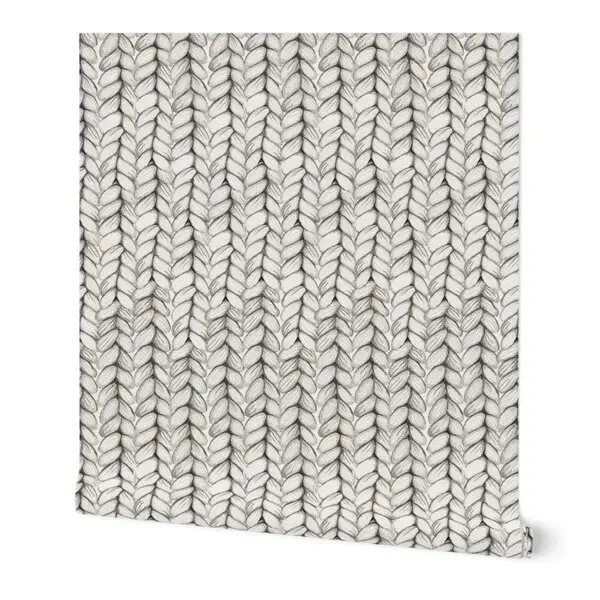 Spoonflower Chunky 100% Natural Sisal Grasscloth Wallcovering
