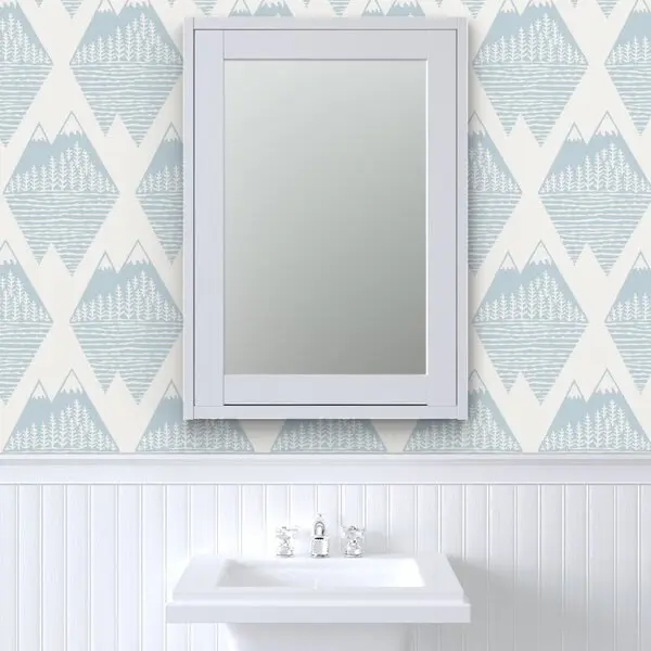 Spoonflower North Carolina Between The Mountains And Sea Custom Pre-pasted Wallpaper