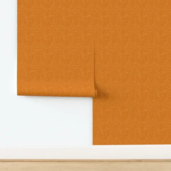 Spoonflower Autumn Coordinate Texture Custom Pre-pasted Wallpaper - Orange