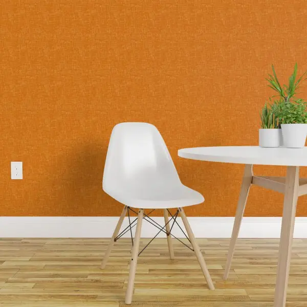 Spoonflower Autumn Coordinate Texture Custom Pre-pasted Wallpaper - Orange